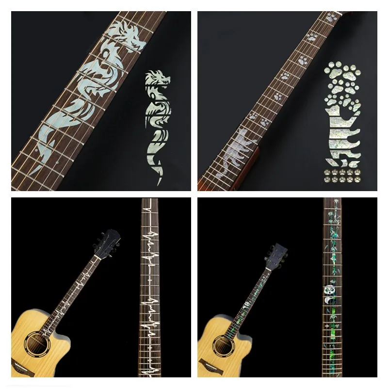 Cross Inlay Decals Fretboard Sticker For Electric Acoustic Guitar Bass ...