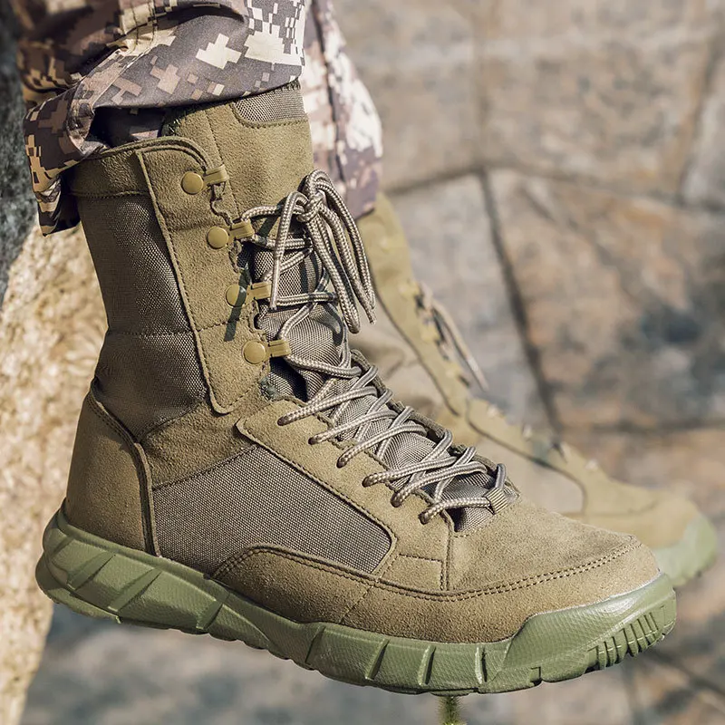 Botas-t-ticas-para-o-ar-livre-masculinas-botas-verde-militar-de-combate ...