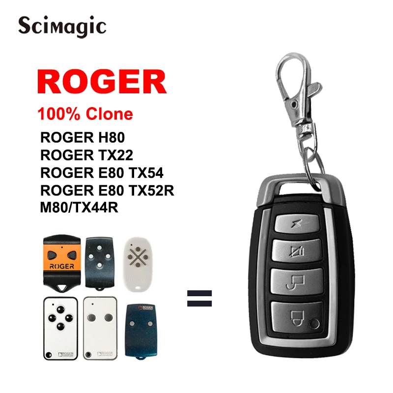ROGER-H80-TX22-E80-TX54R-TX52R-M80-TX44R-Remote-Garage-Door-Opener ...