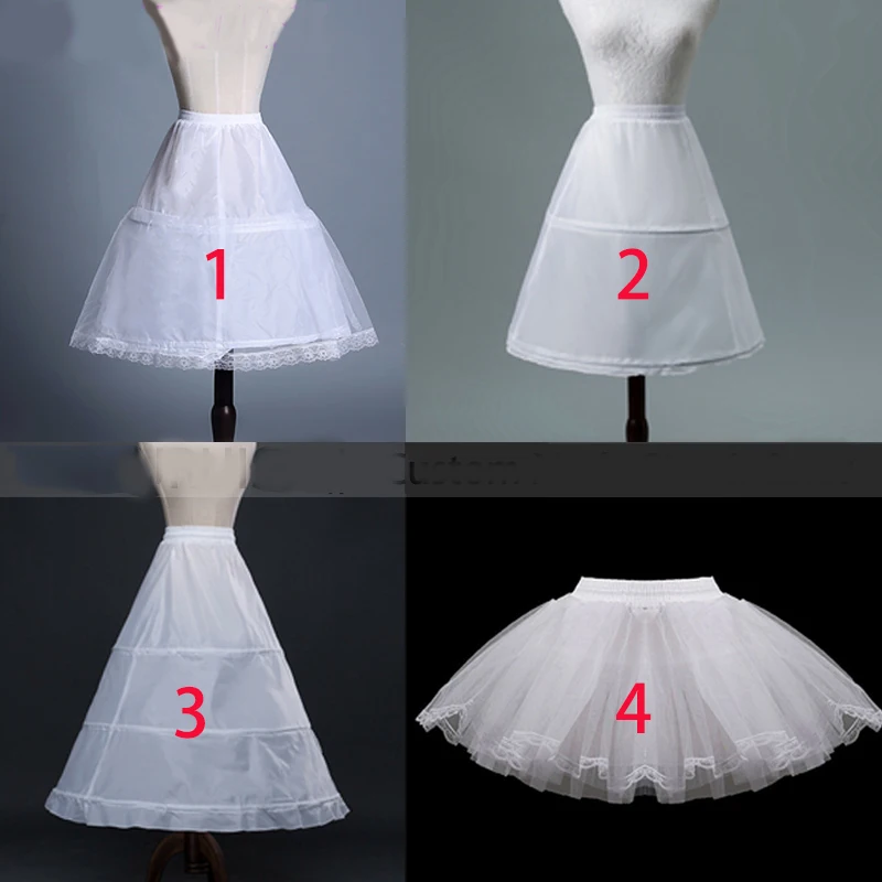 2020 Kids Petticoat Children Short Petticoats Flower Girl Dress ...