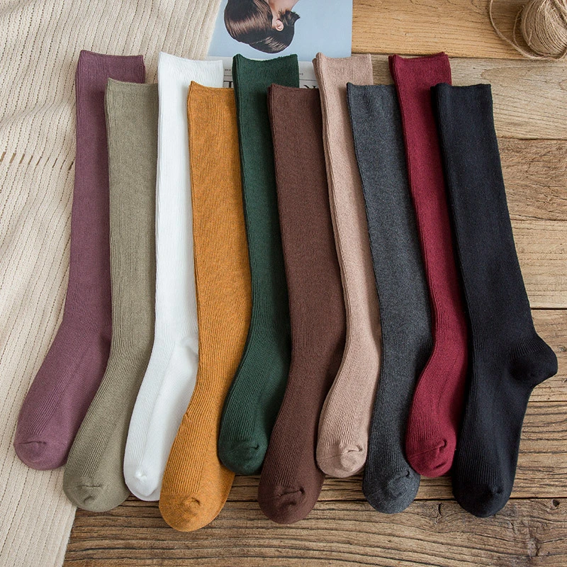 10 Colors Autumn New Women's Socks Cotton Winter Long Socks Harajuku ...