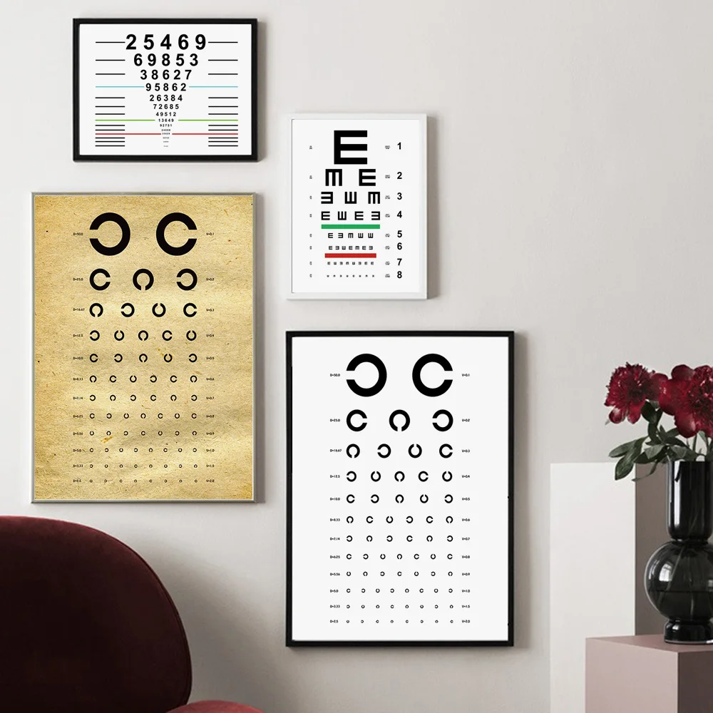 Eye Test Snellen Chart Visual Acuity Nordic Posters And Prints Wall Art Eye Test Snellen Chart Visual Acuity Nordic Posters And Prints Wall Art