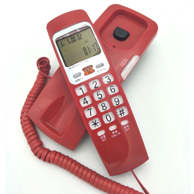 Mini landline Phone wall hanging Small extension fixed Telephone home ...