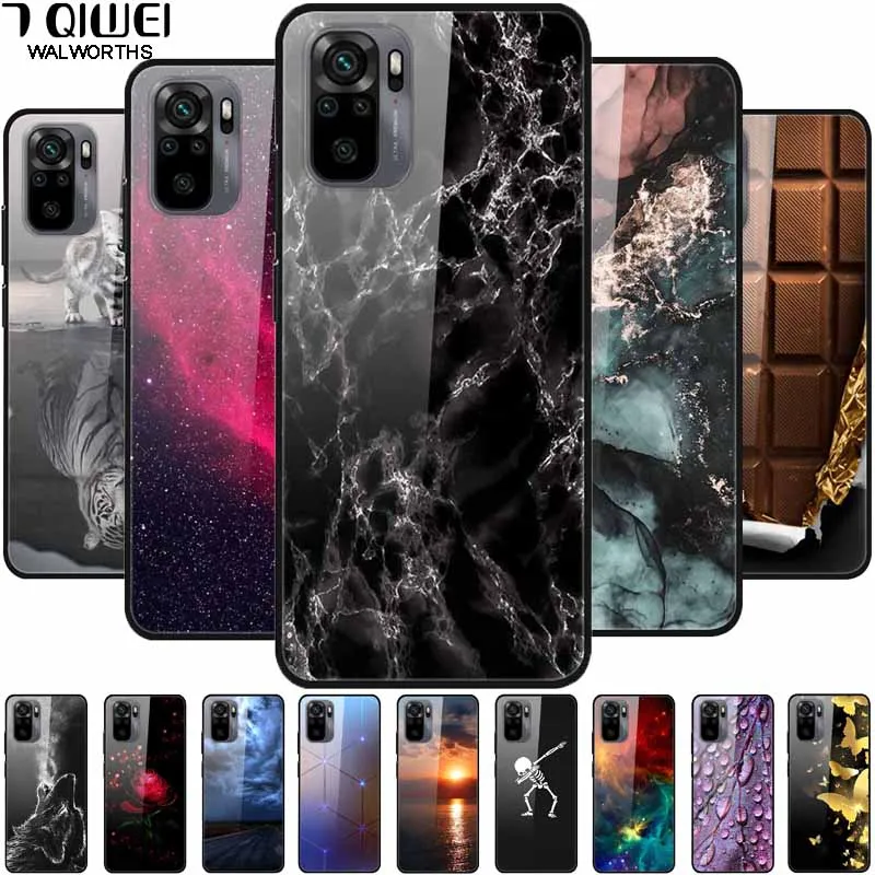 Tempered Glass Case For Xiaomi Redmi Note 10 Pro Cover Hard Shockproof ...