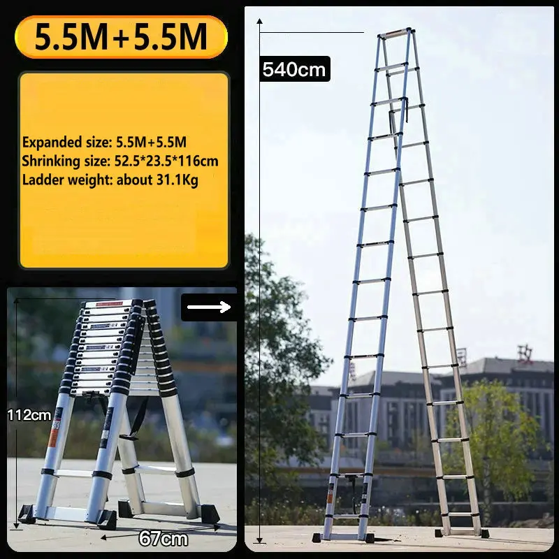 5-5M-5-5M-Aluminum-alloy-telescopic-ladder-herringbone-ladder-household ...