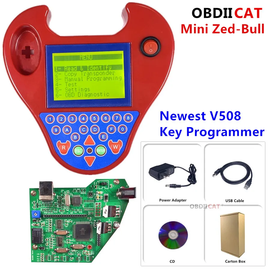Newest V508 Super Smart Mini ZedBull Car Transponder Key Programming ...