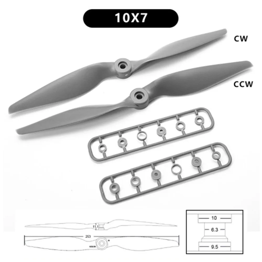 10inch-10x7-CW-CCW-Electric-Nylon-fiberglass-Direct-drive-Propeller-for ...