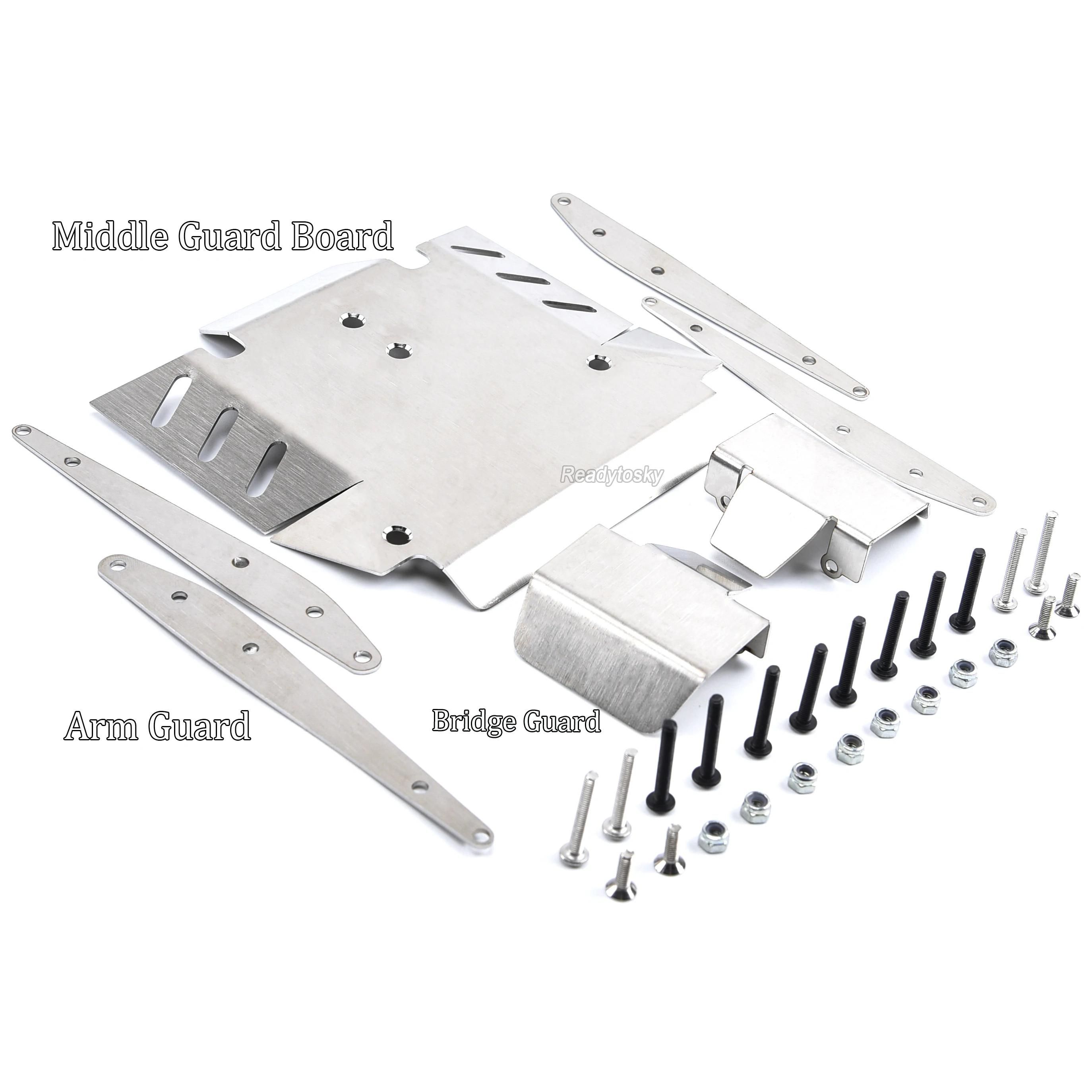 New-1-10-Stainless-Steel-Chassis-Armor-Metal-Skid-Plate-Guard-Plate-for ...