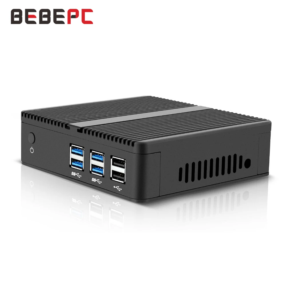 BEBEPC Mini PC Fanless Intel Core i5 4200U 4200Y Celeron 3855U DDR3L ...