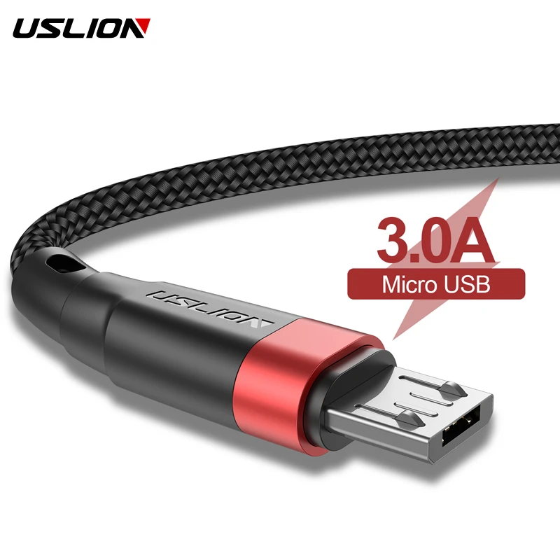 USLION Micro USB Cable 3A Fast Charging USB Data Cable Cord for Samsung ...