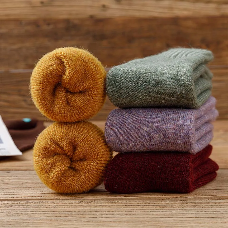 Winter-Women-s-Thick-Warm-Merino-Wool-Socks-Harajuku-Retro-Cold ...