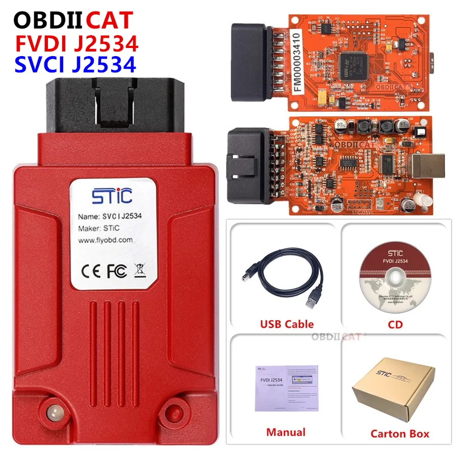 Original SVCI J2534 Car Diagnostic Tool SVCI J2534 Support SAE J1850 ...
