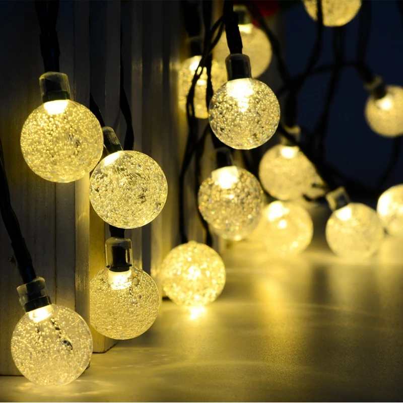 Crystal-Ball-LED-String-Light-7M-50LEDS-Solar-Powered-Light-For-Outdoor ...