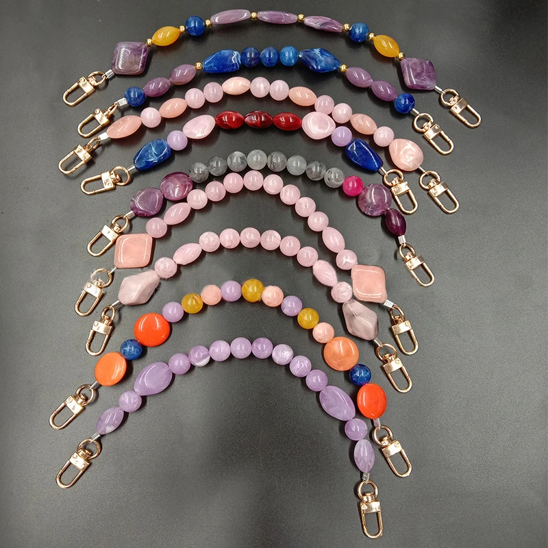 1Pc New Colorful Acrylic Handbag Strap Handle Bead Replaceable Resin ...