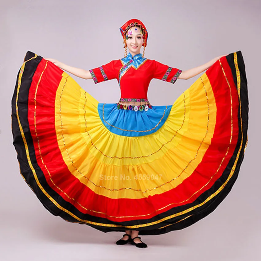 Colorful Flamenco Dancer Costume