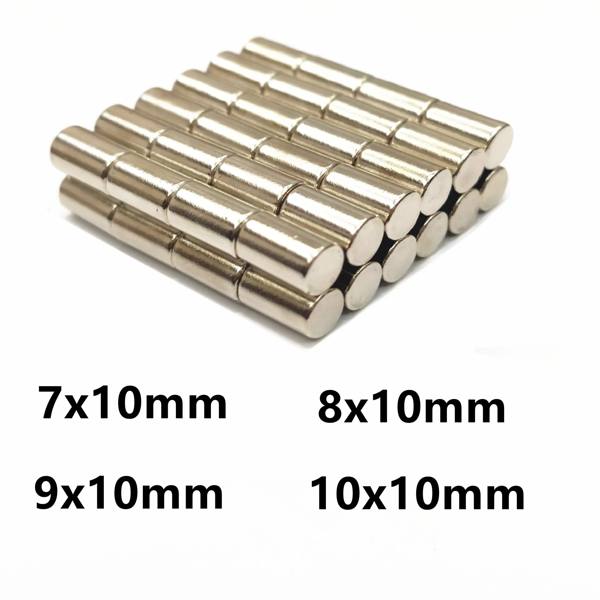 10 20 50PCS/LOT NdFeB Magnet 7*10 8*10 9*10 10*10 N35 Cylinder MAGNET ...