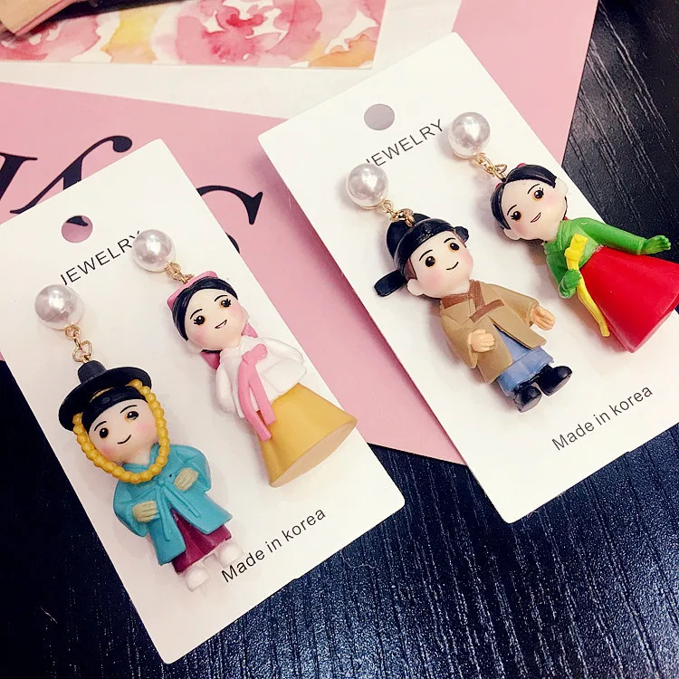 Korean-Style-Cartoon-Asymmetric-Characters-Traditional-Hanbok-drop ...