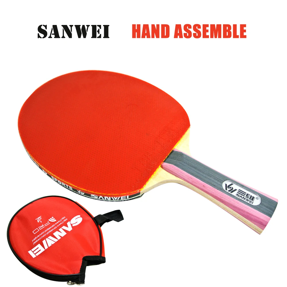 Sanwei hand assemble m8 + t88 ultra rotação raquete de tênis de mesa de ...