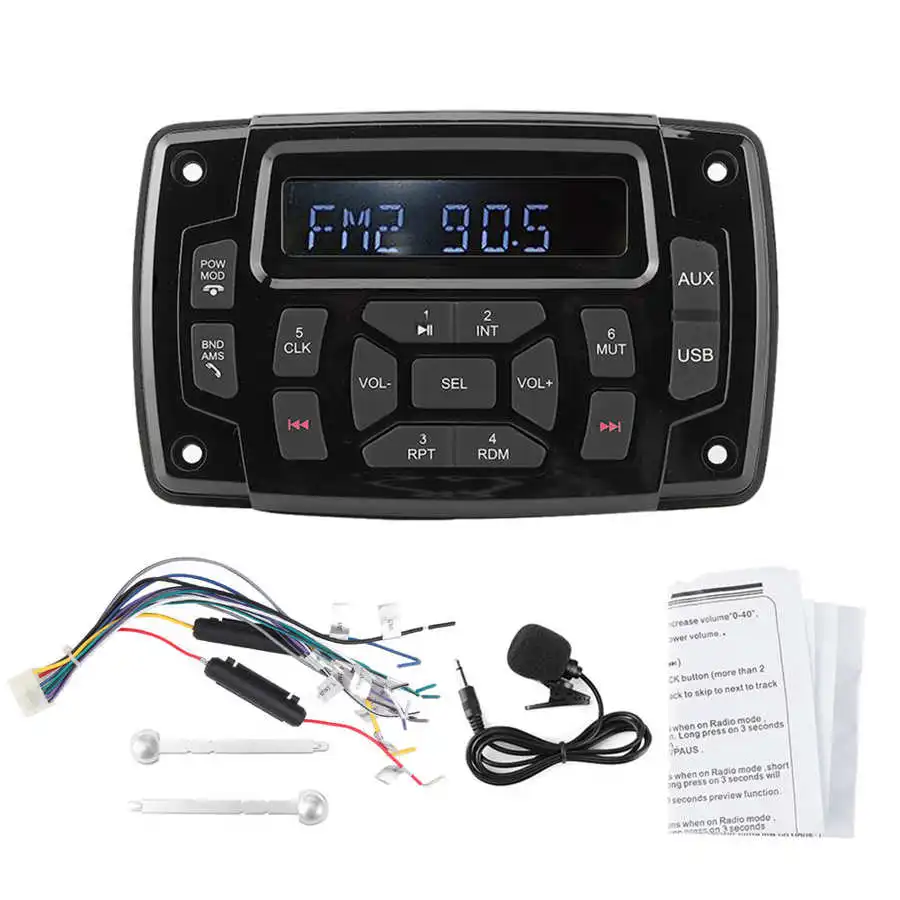Waterproof-Boat-Marine-Stereo-Radio-Audio-Sound-System-FM-AM-Auto ...