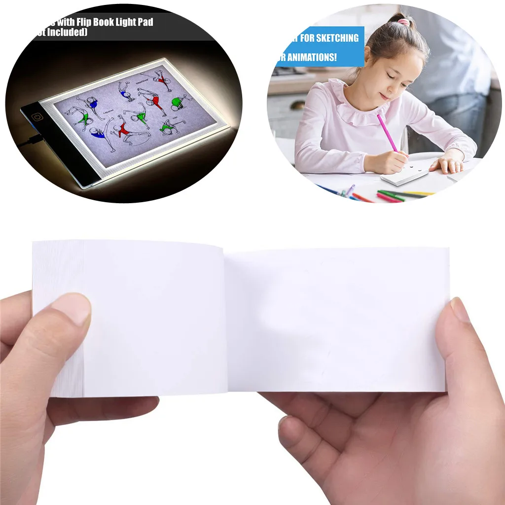 240 Sheets Blank Flip Book Paper With Holes Flipbook Animation Paper ...