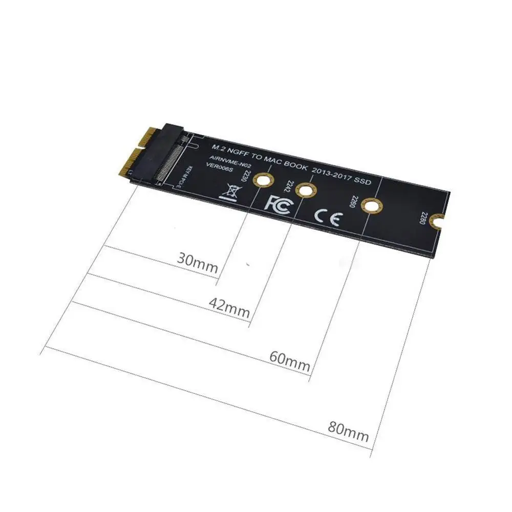 M key M.2 NGFF PCIe Nvme AHCI SSD адаптер карта для MACBOOK Air 2013 ...