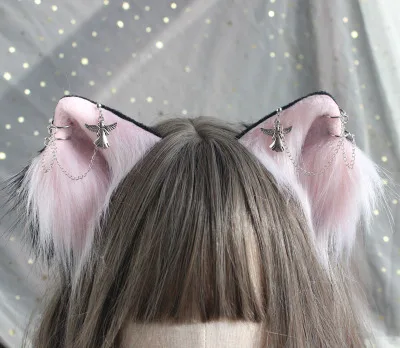 Hand-made-cat-ear-cos-beast-ear-cat-ear-clip-cute-headdress-dark-goth ...