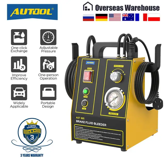 AUTOOL AST605 Car Pulsating Brake Oil Changer Single Clutch Slave Cylinders Brake Extractor Oil ...
