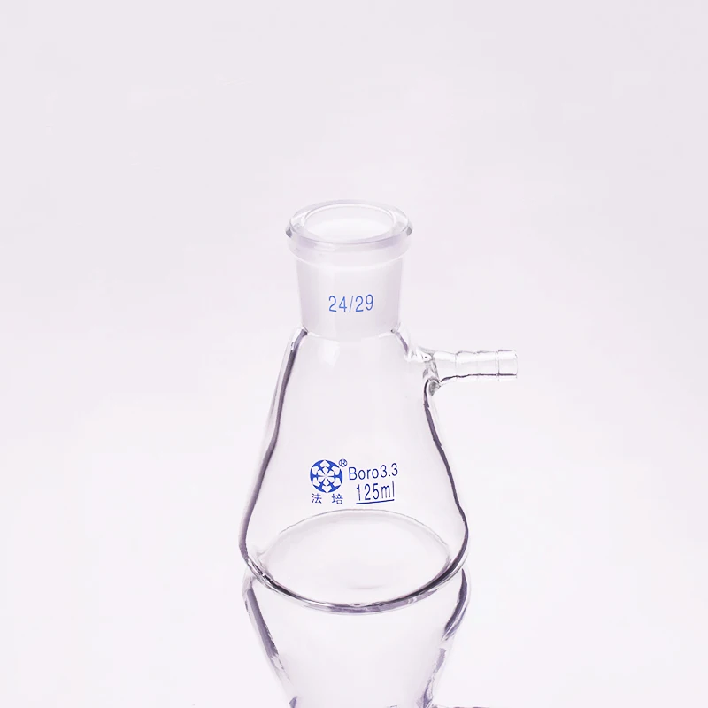Filtering flask with side tubulature,Capacity 125ml,Ground mouth 24/29 ...