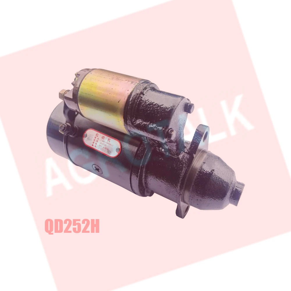 Starter motor 24V QD252 for loader like ZL12F with Changchai 4L68 ...