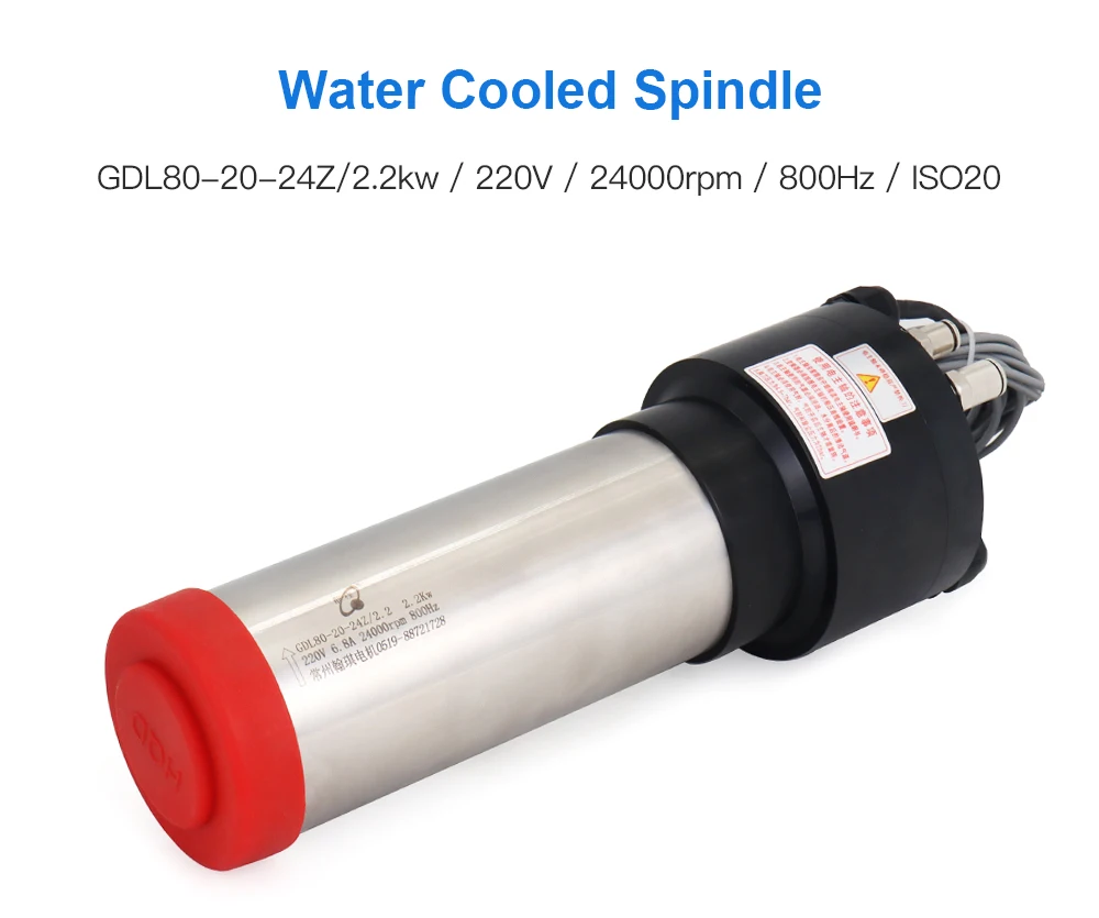 2.2KW ATC Spindle 3HP ISO20 24000RPM AC220V 800Hz 80mm Automatic Tool ...