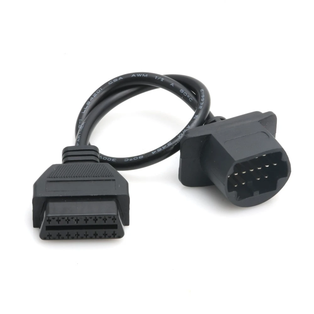 17 Pin to 16 Pin Cable OBDII OBD2 Cable Diagnostic Adapter Connector ...