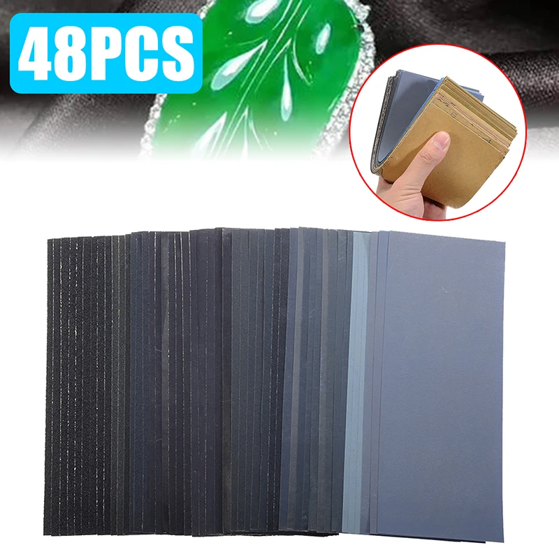 48Pieces-Sandpaper-Set-120-To-3000-Grit-Sanding-Paper-Wet-Dry-Abrasive ...