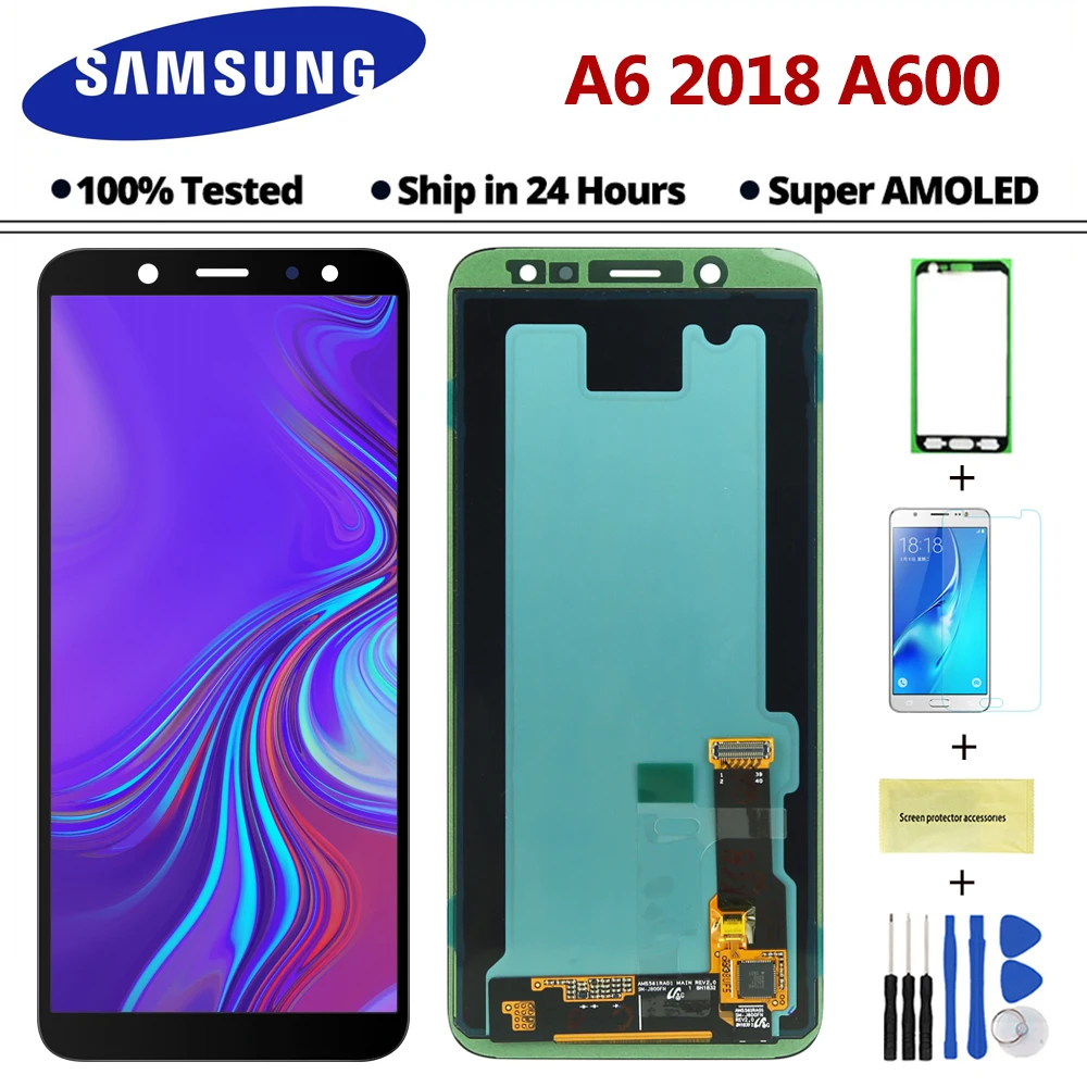 Для SAMSUNG Galaxy A6 A600 lcd A600F A600FN A600G/DS ЖК-дисплей модуль ...