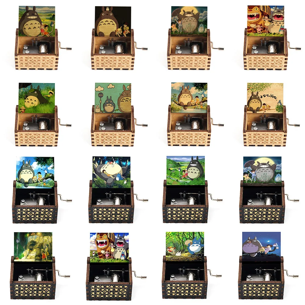 Carved Wood Hand Crank Music Box Jurassic Park Музыкальная Шкатулка ...