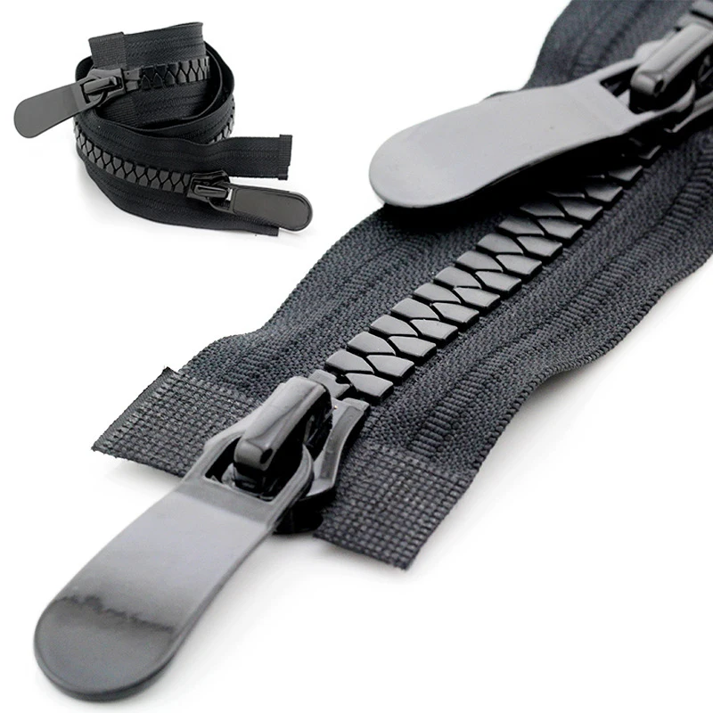 New-8-15-70-100cm-Resin-Zipper-Double-Slider-Single-Puller-Open-end ...