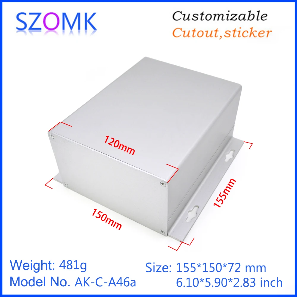1Piece-72-150-155mm-silver-anodized-aluminum-extrusion-case-for ...