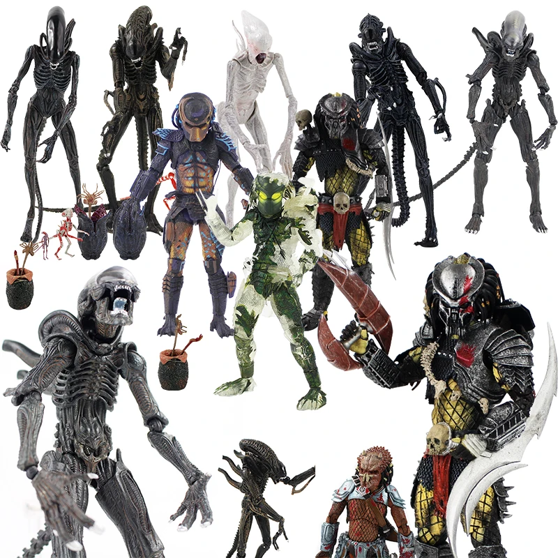 NECA-Aliens-VS-Predator-Figure-Toys-Jungle-Hunter-Demon-Alien-Neomorph ...