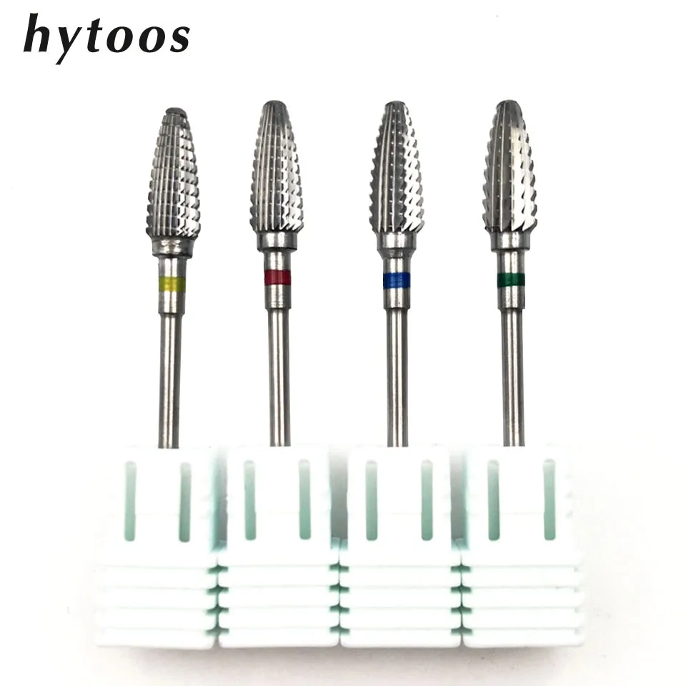 HYTOOS Nail Drill Bit 3/32" Tungsten Carbide Nail Bits Rotary Burr ...
