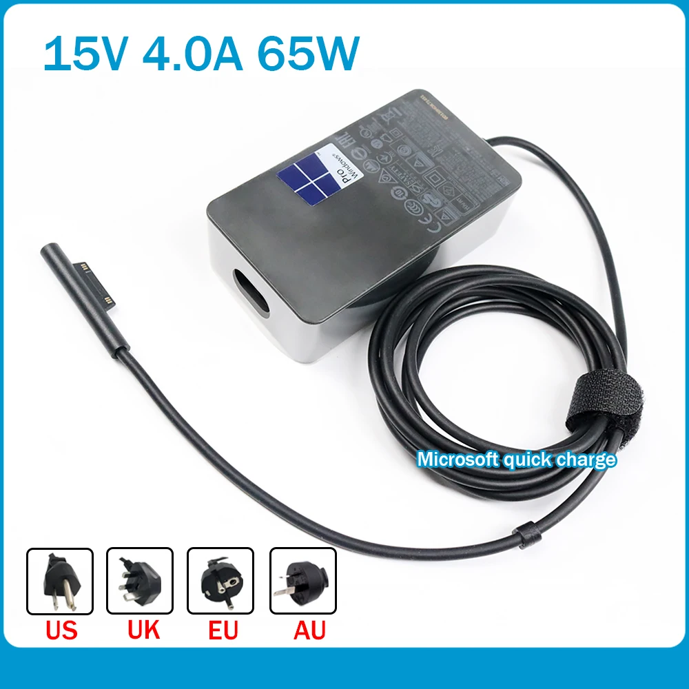 15V 4A 65W Tablet Pc Charger 1706 for Microsoft Surface Pro 4 1724 Book ...