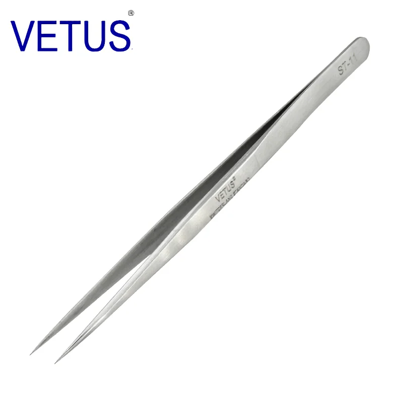 VETUS ST-11 ( 140mm ) High Precision Tweezers Stainless Steel Non ...