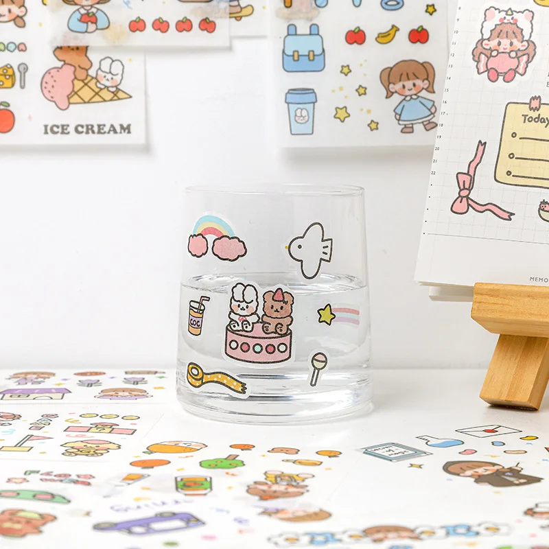 100 pcs/box kawaii Girls' daily life Decorative cute Stationery ...