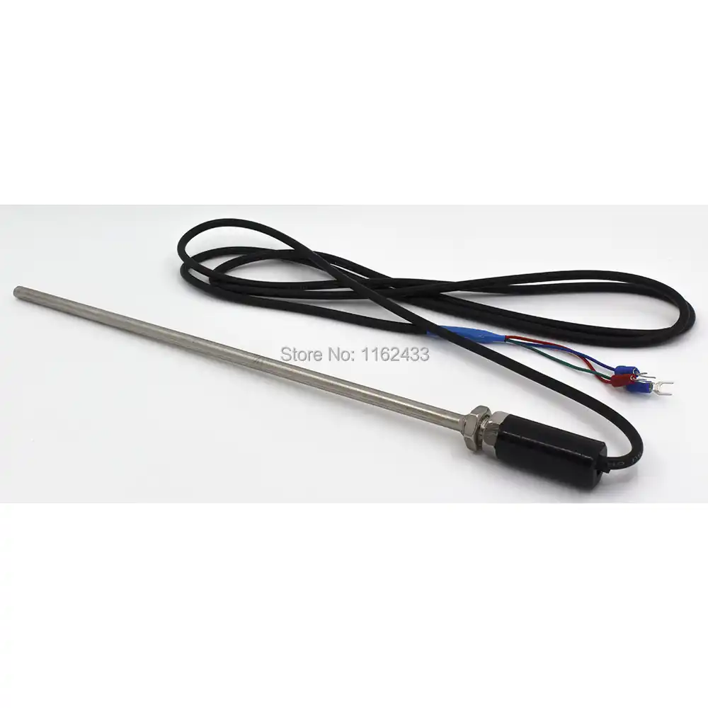 Industrial Electrical FTARP01 PT100 Type 2m Metal Braided Cable 200mm Probe Head RTD Temperature ...