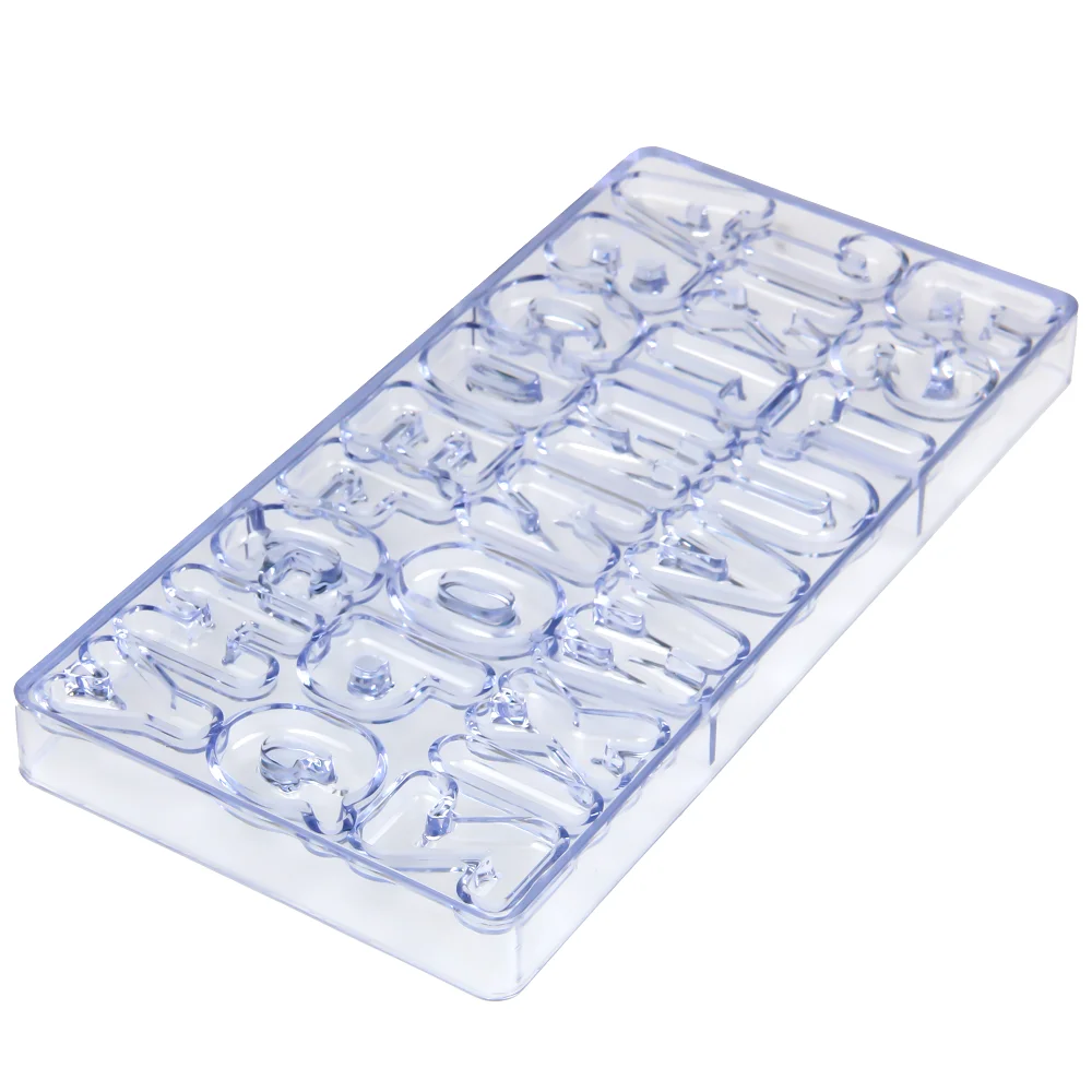 Free Shipping 3d Plastic 26pcs Uppercase Letters Shape Chocolate Mold ...