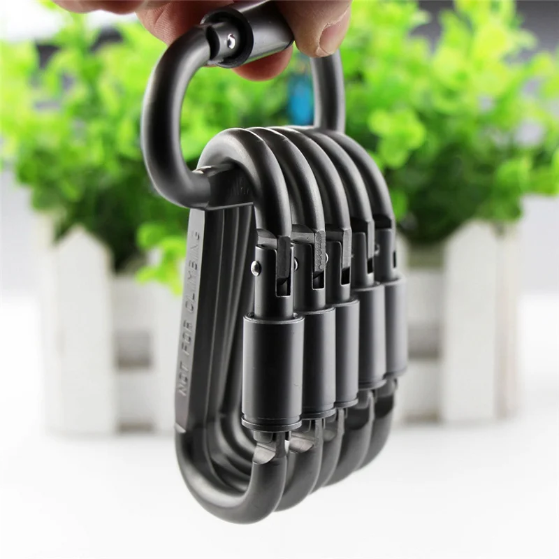 Carabiner Hooks Aluminium Alloy Camping Hiking Hook Aluminium Carabiner ...