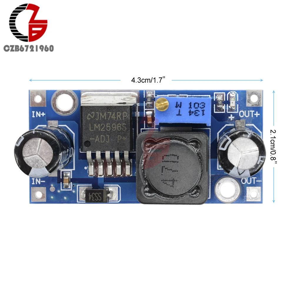 Composants électroniques 2pcs 1.23V-30V COURANT CONTINU-DC Buck Converter Step Down Module ...