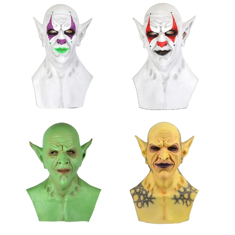 Halloween-Scary-Imp-Demon-Full-Head-Mask-Horror-Clown-Elf-Devil-Latex ...