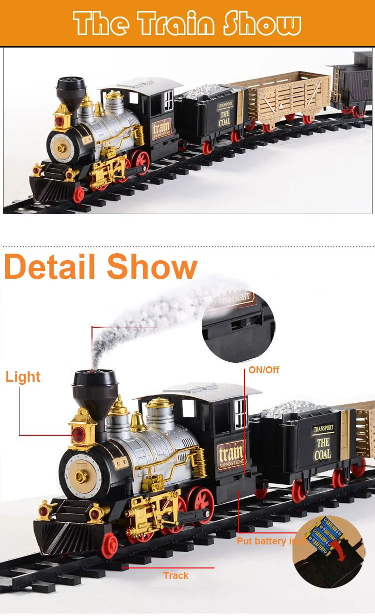 Generic Kids Electric Train Railway RC Trains Toy Christmas Train Set ...