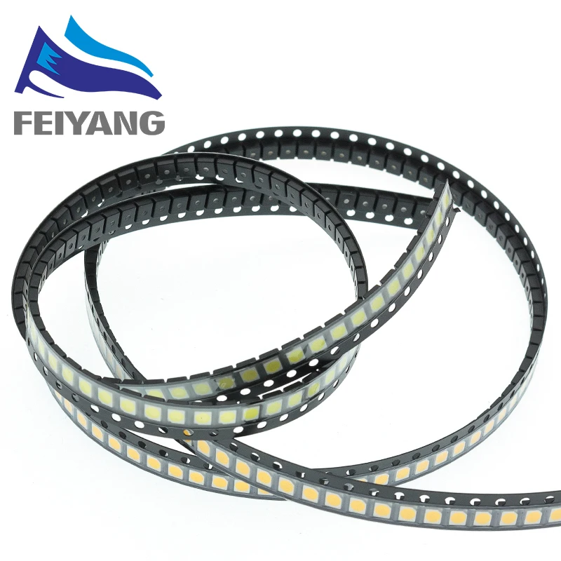 Diodo de luz blanca ultrabrillante, 100 SMD LED blanco/cálido 3528 1210 ...