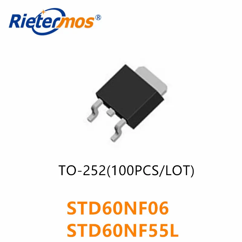 100pcs Std60nf06t4 Std60nf06 D60nf06 60nf06 Std60nf55l D60nf55l 60nf55l ...