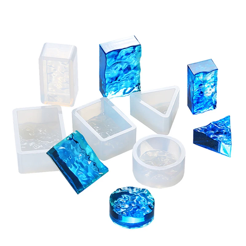 New Geometric Water Wave Wave Necklace Pendant Silicone Mold DIY ...